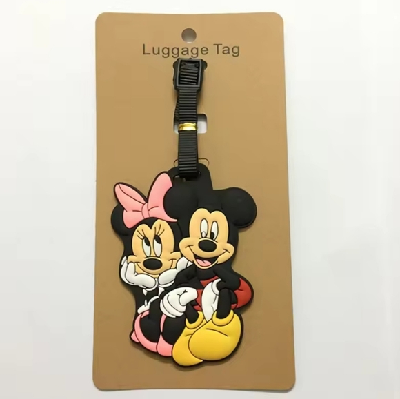 Disney | Accessories | Disney Mickey And Minnie Mouse Luggage Tag Pink ...